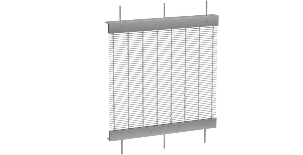 GKDMETALFABRICS | This secure tensioning method uses flats, angle and ...