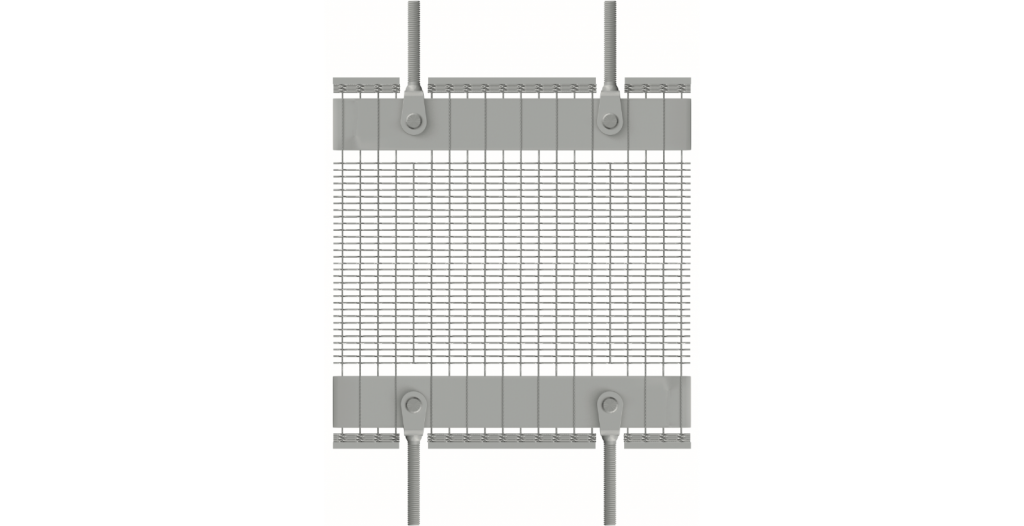 GKDMETALFABRICS | Flats with clevis to secure mesh panels in tension ...