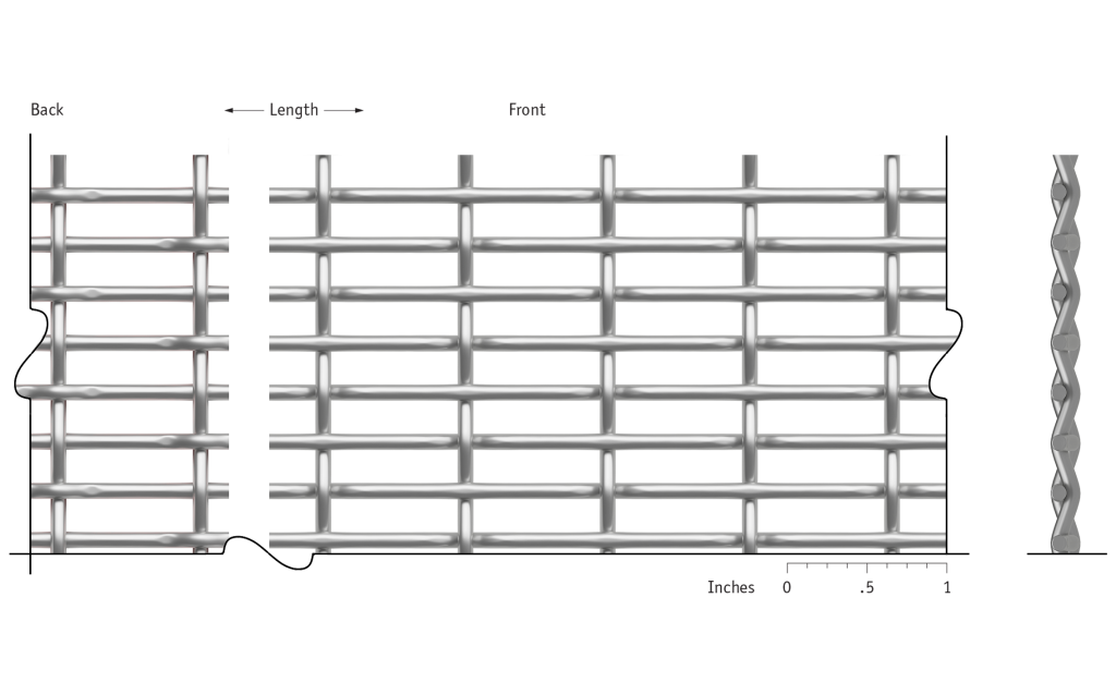 GKDMETALFABRICS | Ellipse 14 rigid wire mesh ceiling partition solution GKD