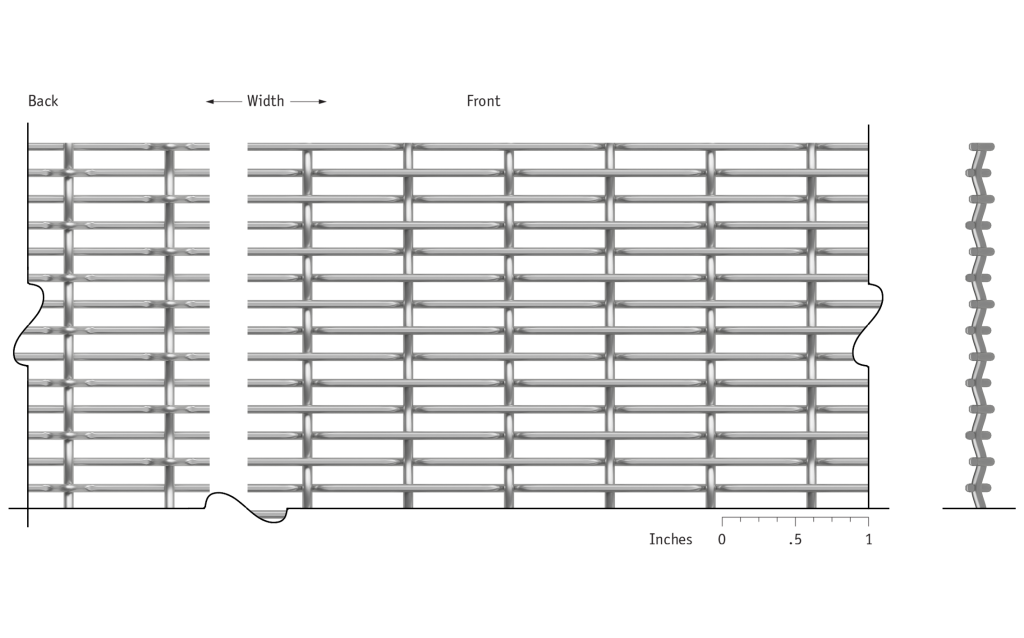 GKDMETALFABRICS | Omega 1520: stainless steel architectural metal fabric