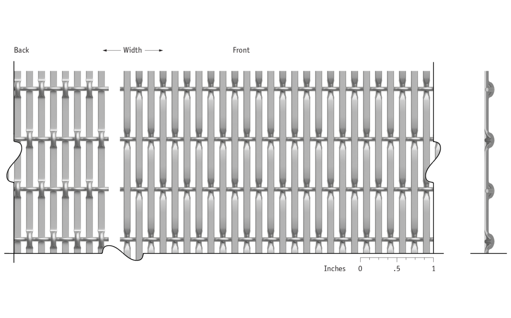 GKDMETALFABRICS | Omega 226 aluminum wire mesh for architectural ...